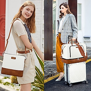 Travel Weekender Bag for Women, Overnight Bag with Shoe Compartment Oversized Travel Duffel Bag Carry On Tote 21"