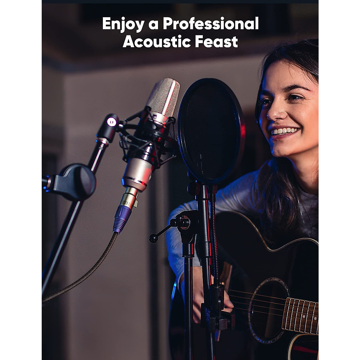 oldboytech 2 Pack XLR Cable 3.3Feet, [2021 Special Edition] 3Pin Balanced XLR Male to Male Microphone Cable, Hi-Fi for Mic, Speaker Systems, Camera, Amplifier, Equalizer, Mixing Console