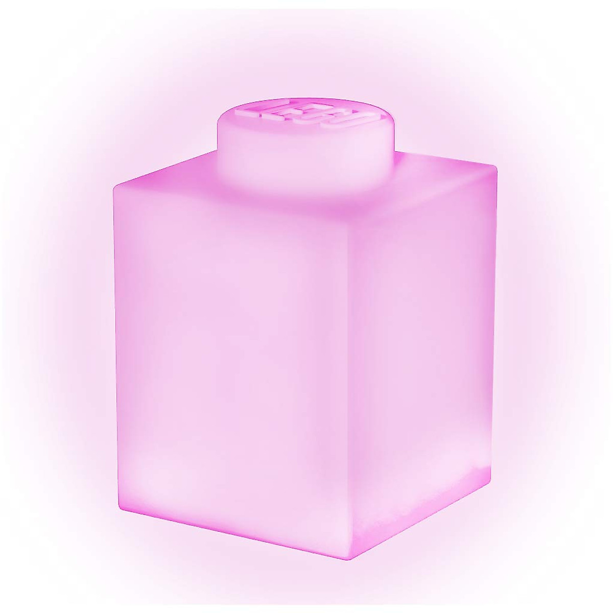 Lego Classic 1x1 Silicone Night Light - Pink - 3" x 3" x 4.5", Ages 6+ (LP39) Portable Flexible Nightlight for Kids Teens Bedroom Gaming Room Home Decor