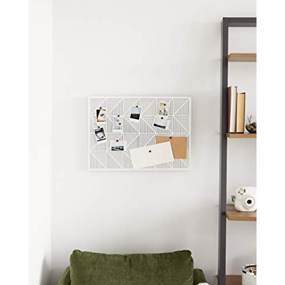 Umbra Trigon, Wall Mounted Bulletin Board, Magnetic Board, and Message Board, White