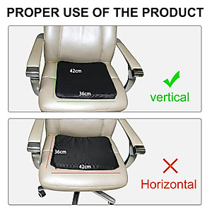 TONIINT Large Gel Seat Cushion for Long Sitting with Non-Slip Cover,Soft & Breathable,Chair Cushion,Car seat Cushion,Office seat Cushion,Seat Cushion for Desk Chair,Wheelchair Cushion
