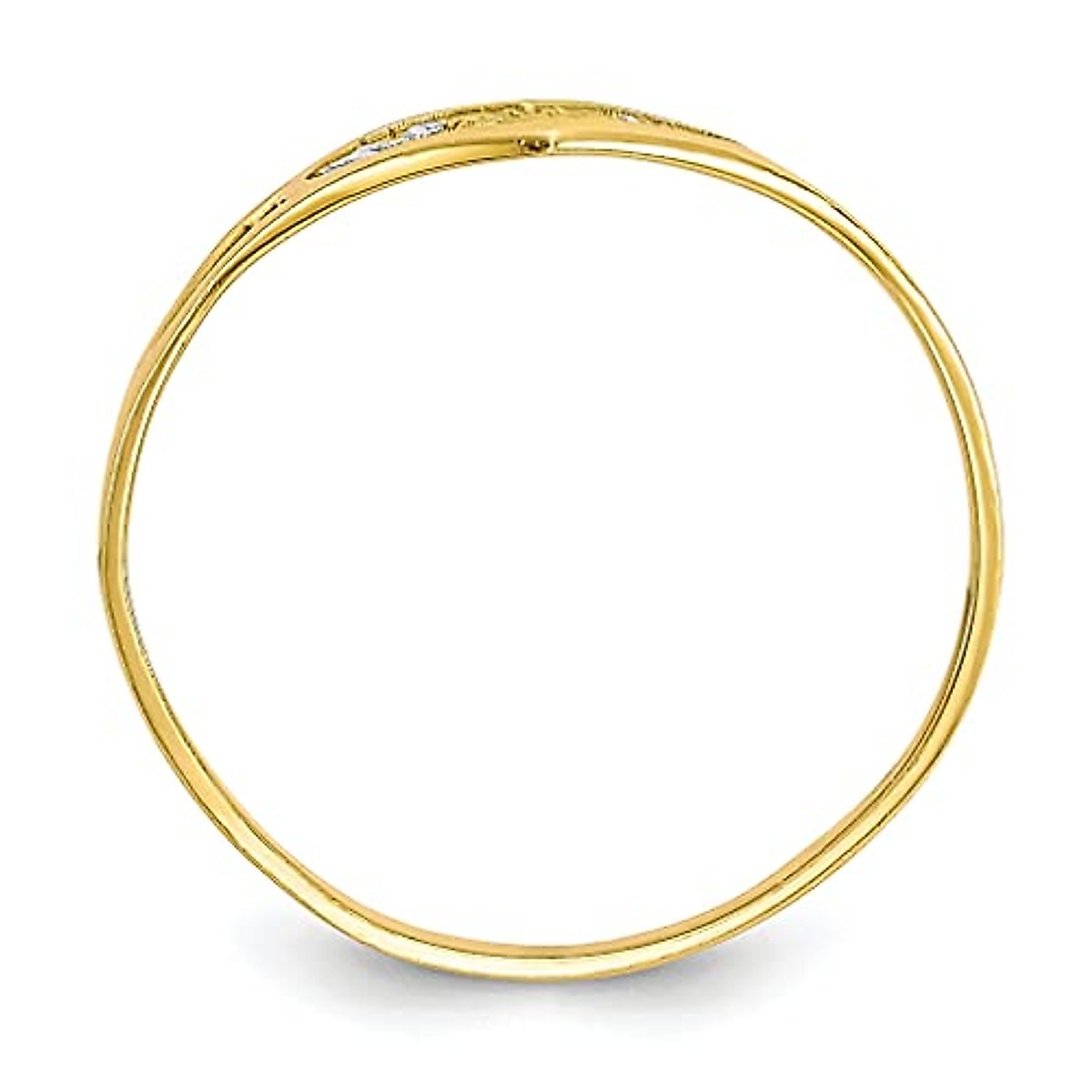 IceCarats 10K Yellow Gold Mommy Heart Love Ring Size 7