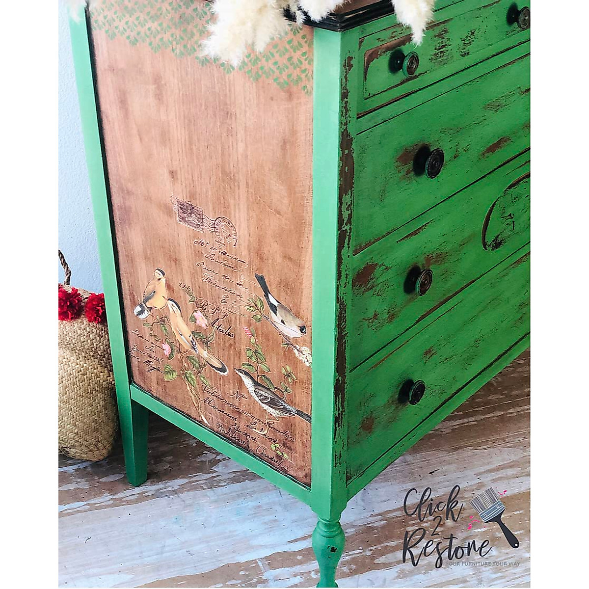 Redesign With Prima Decor Transfers® Postal Birds Total Sheet Size 24"x35",Cut Into 3 Sheets 655350647551