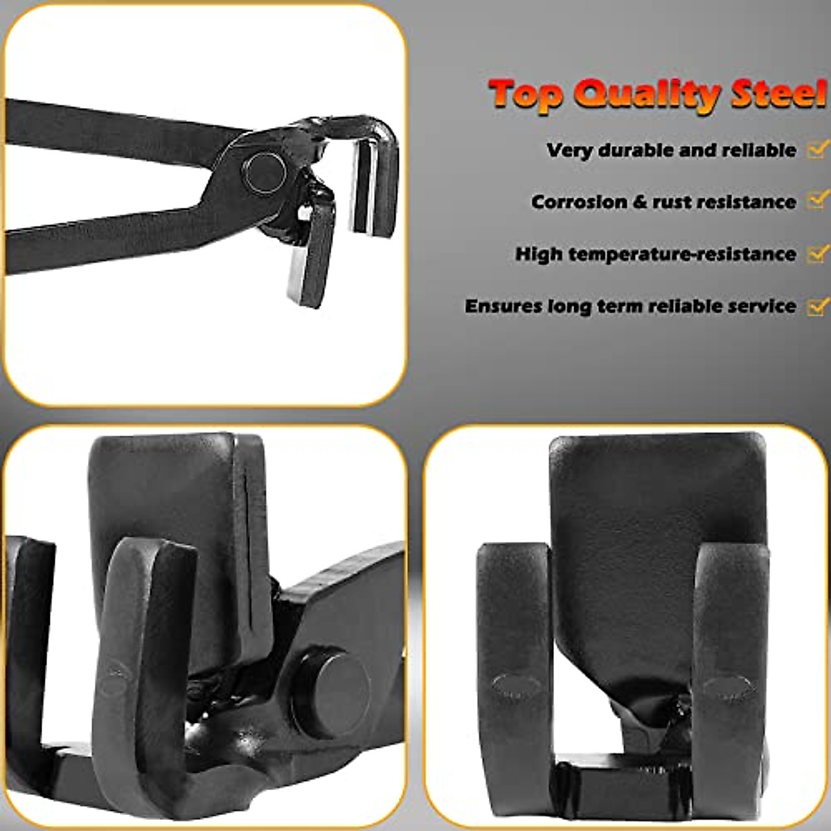 Quick Blacksmith Railroad Spike Tongs, RR Spike Head Tongs for Holding Railroad Spikes, About 15 Inches Total Long