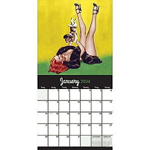 TF PUBLISHING 2024 PinUps Wall Calendar | Large Grids for Appointments and Scheduling | Vertical Monthly Wall Calendar 2024 | Home and Office Organization | Premium Matte Paper | 12"x12”