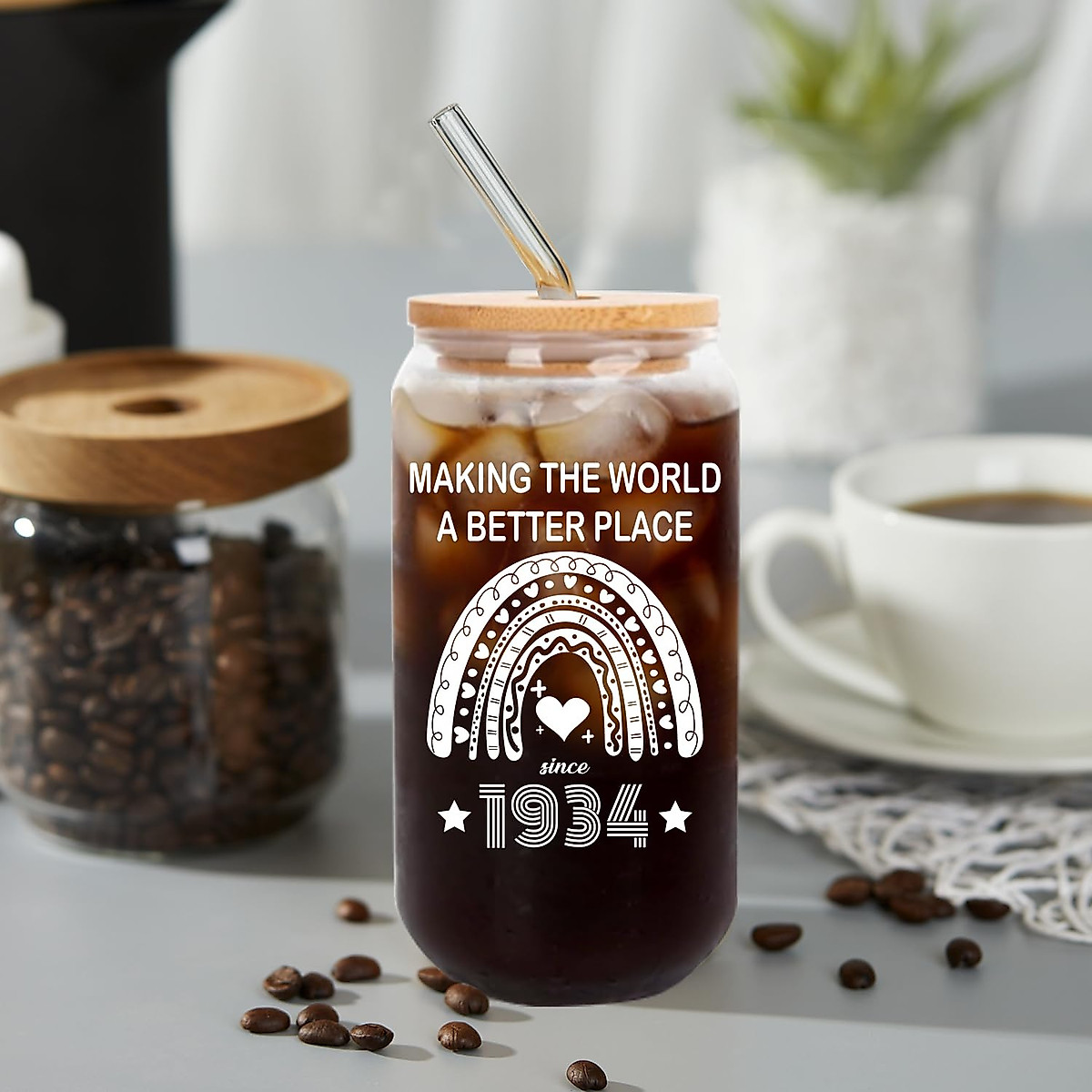 12th Birthday Gifts for Girls 12 Year Old Birthday Cups 2012 Birthday Present Happy 12th Birthday Cute Glass Cups with Lids and Straws 12th Birthday Party Decorations Gifts Ideas 16 Oz Can Glass