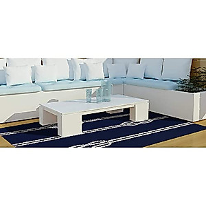 Liora Manne Capri Indoor Outdoor Rug - Nautical, Coastal Beach Theme, Tropical Décor, Comfortable & Durable, UV Stabilized, Stain Resistant Rug, Ropes Navy, 1'8" x 2' 6"