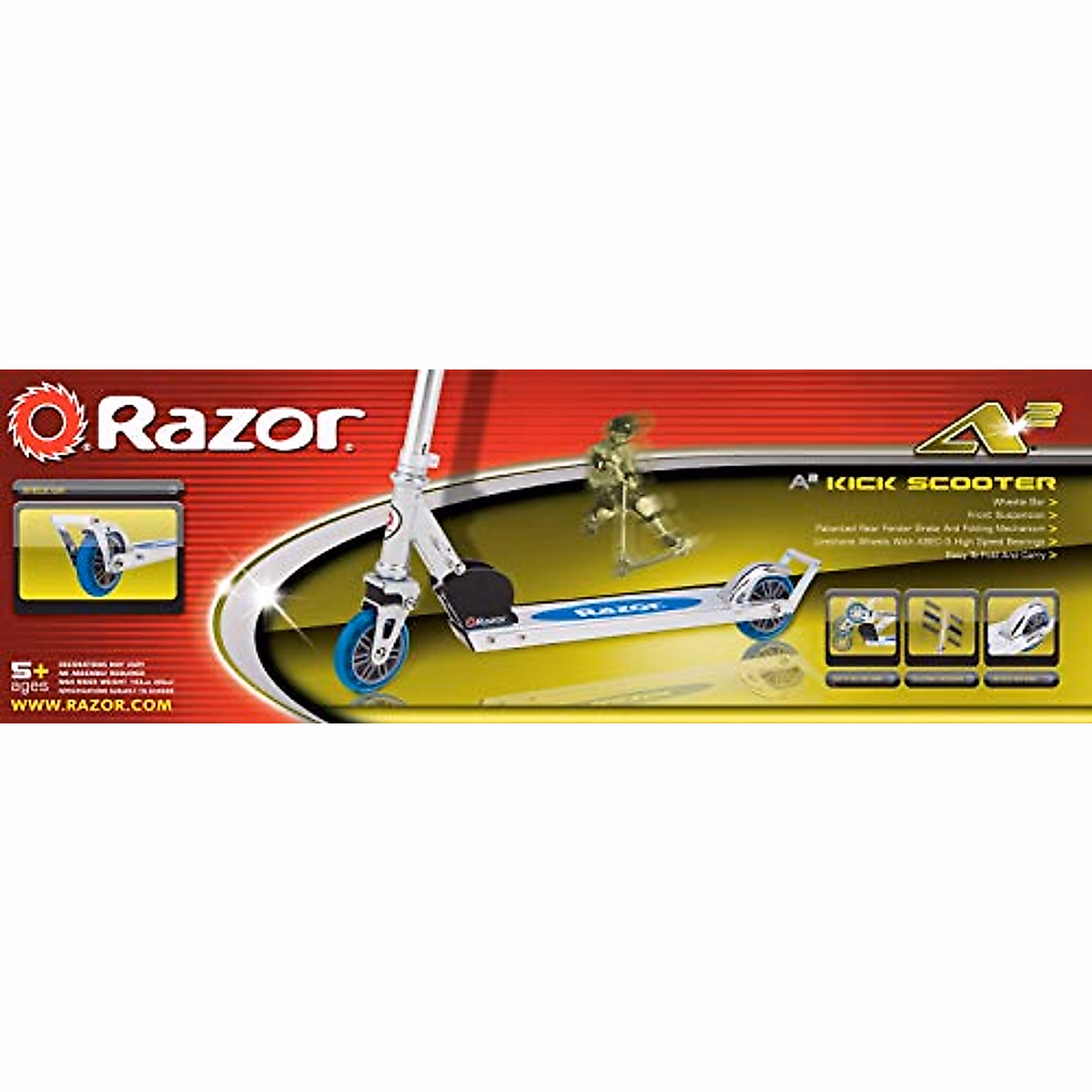 Razor A2 Kick Scooter - Blue