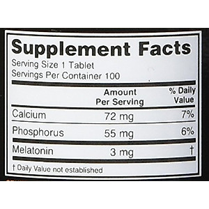 OPTIMUM NUTRITION Melatonin 3mg Tablets, 100 Count