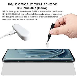Akcoo [3 Pack] For OnePlus 10 Pro Screen Protector, Full Screen UV Liquid Adhesive Tempered Glass for OnePlus 10 Pro 5G