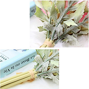 Qingriver 1 Bouquet(7 Stems) PU Gerbera Jamesonii African Daisy Artificial Flowers for Home Garden Wedding Party Decor (Orange&Yellow)