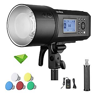 Godox AD600Pro 600Ws TTL Outdoor Flash 2.4G 1/8000s 2600mAh Battery 360 Full Power Flashes,0.01-0.9s Recycle Compatible with Canon Nikon Sony FUJIFILM Olympus Panasonic Strobe Light