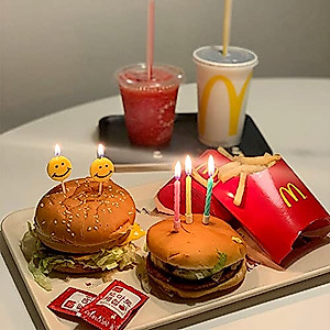 5 Pcs Smiley Face Birthday Candles, Smile Expression Candles, Birthday Cake Decorations