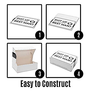 Pop Fizz Designs Groomsmen Box {10 pack} Groomsman Gift I Groomsmen Proposal Box | Groomsmen Gift Box Set | Will You Be My Groomsman? | Will You be My Best Man? | Tuxedo Style