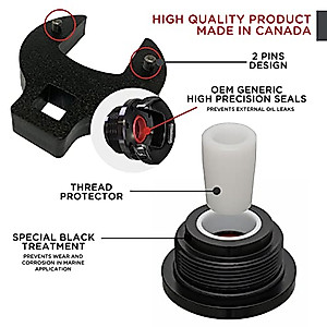 HS5157/HS5167 Hydraulic Cylinder Seal Kit with Pin Wrench - Compatible with Seastar Hydraulic Steering System