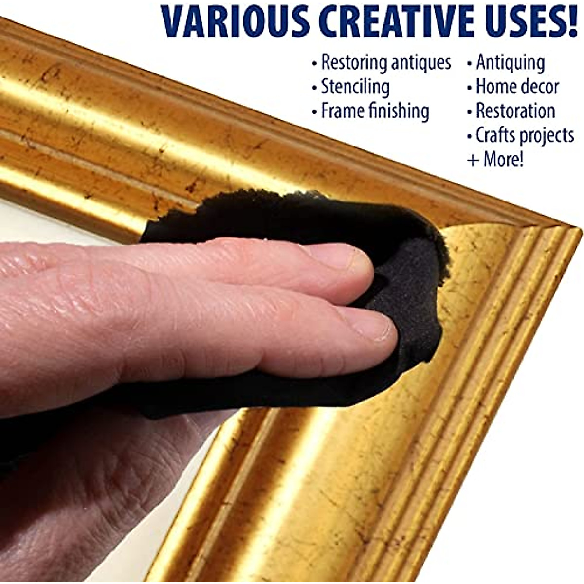 Rub 'n Buff Gold Tones and Pixiss Wax Brushes - Gold Leaf, Grecian Gold, Antique Gold (15ml) - Gilding Wax Paint with Customizable Sheen - Quickly Dries to a Metallic Finish - Boar Hair Bristles