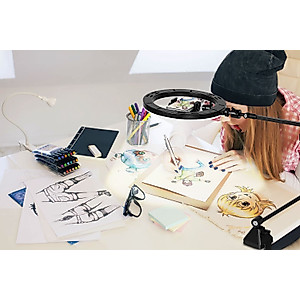 Streamcam Webcam Light Stand, 10'' Ring Light with Foldable Metal Arms Holder Compatible with Logitech StreamCam C920 Brio C930 C922 C925 C615 and Any webcams with 1/4''-20 Interface