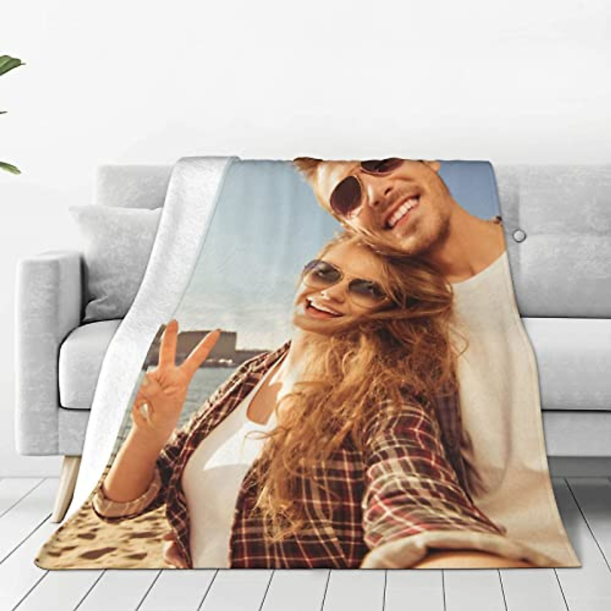 Customized Blankets with Photos Personalized Blankets for Adults Using My Own Photos Custom Blanket Gifts for Boyfriend/Girlfriend/Wife/Husband, Birthday Valentines30 x40