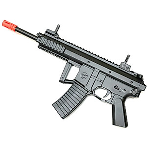 Airsoft Spring Powered Rifle Foldable Stock DE M307 Adjustable Hop Up Manual Safety 300 FPS with Free 1000 Bulldog Airsoft BBS 6mm