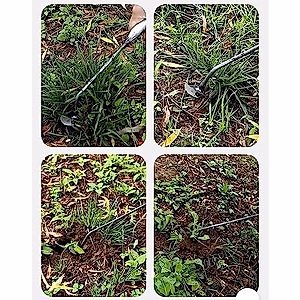 Carrie Rowe Weed Puller Tool, 2023 New Durable Garden Weed Pulling Tool, Portable Garden Weeder Tool for Vegetable Gardening Backyard Farm Planting & Weeding (Galvanized Handle)