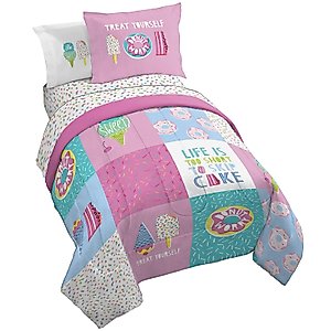 Jay Franco Trend Collector Be Sweet 7 Piece Full Bed Set - Includes Comforter & Sheet Set - Super Soft Fade Resistant Microfiber Bedding