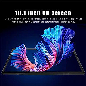 Honio Tablet PC, 8MP Front 16MP Rear 4G Network 100‑240V 10.1 Inch Tablet 8GB RAM 256GB ROM 8 Core CPU for Android 12 for Office (US Plug)