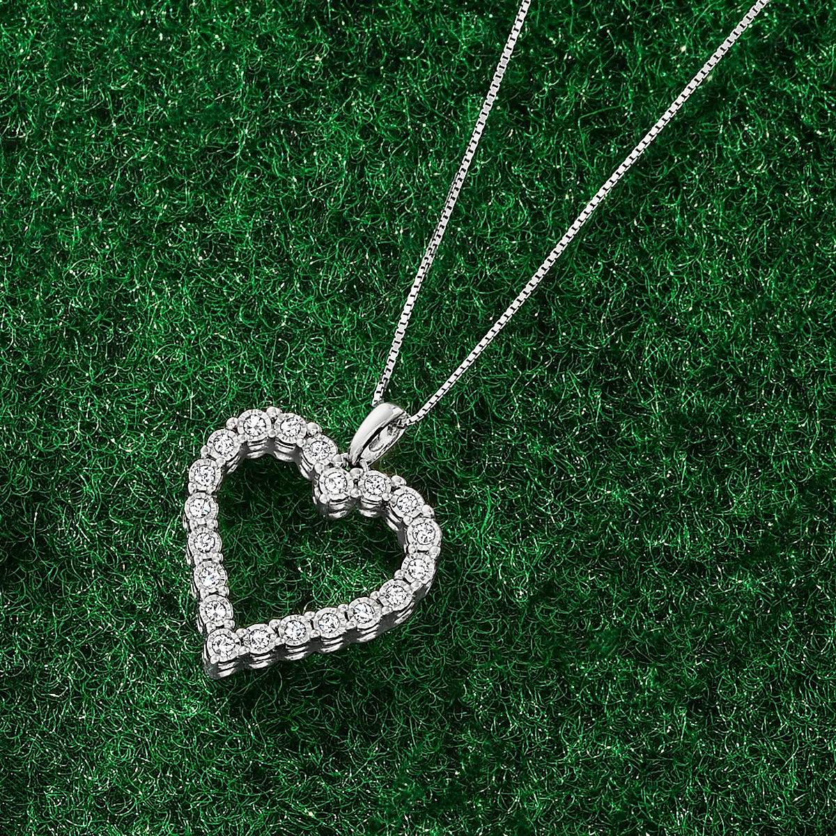 Ross-Simons 0.30 ct. t.w. Diamond Heart Pendant Necklace