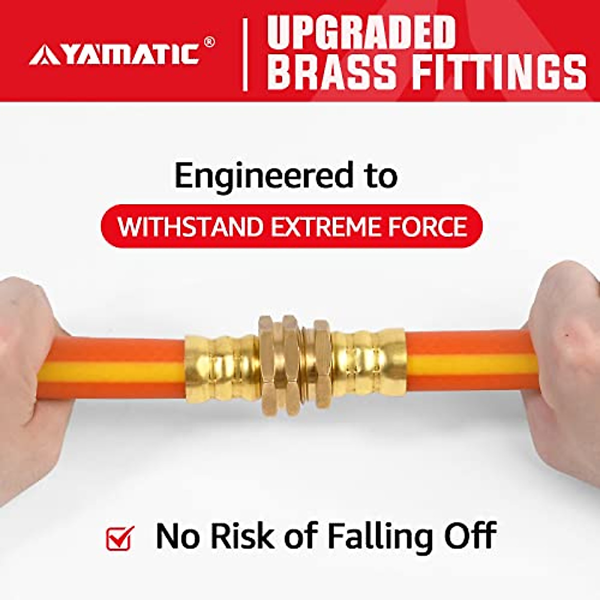 YAMATIC Heavy Duty Garden Hose 5/8 in x 30 ft, Ultra Flexible Water Hose, Drinking Water Safe, All-weather, Lightweight, Burst 600 PSI