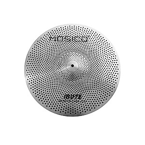 Low Volume Cymbal Pack Mute Cymbal Set 14'Hihats+16"Crash+18'Crash+20"Ride 5 Pieces Silver Drummer Practice Quiet Cymbal for Drum Set