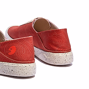 UIN Women's Fashion Sneakers Lightweight Walking Casual Slip Ons Comfortable Canvas Art Painted Travel Shoes Cadiz Ⅶ Burnt Ochre (9.5)