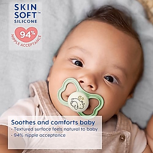 MAM Air Pacifiers (2 pack), MAM Sensitive Skin Pacifier 6+ Months, Best Pacifier for Breastfed Babies, Baby Boy Pacifiers, 6-16 (Pack of 2)