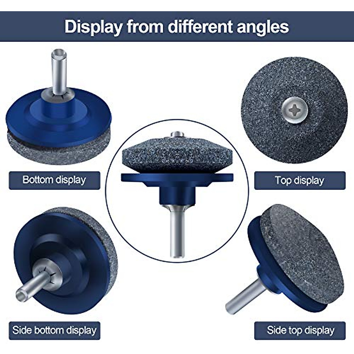 S SATC 6 Pack Lawn Mower Blade Sharpener Universal Multi-Sharp Lawn Too for Any Power Drill or Hand Drill Sharpening Stone Mower Tools