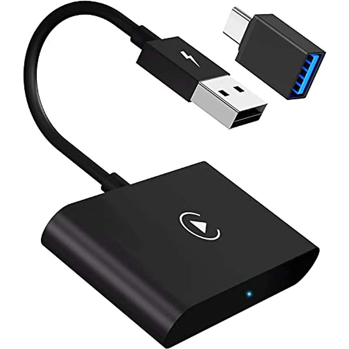 Wireless CarPlay Adapter for iPhone, Wireless CarPlay Dongle Convert Factory Wired CarPlay to Wireless CarPlay, Compatible for Audi/Porsche/Benz/Ford, 5Ghz WiFi Auto-Connect, Support iOS 13+ (Black)