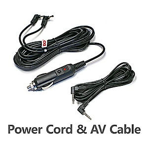 EDO Tech 11 Ft Car Charger Adapter Power Cord & 10 Ft Audio Video Av Cable for Philips Dual Screen Portable DVD player Pet941d/37 Pd9012m/37 Pd9016/37 Pd9000/37 Pb9011/37 Pd7012/37 Ly-02 Ay4133 Ay4197