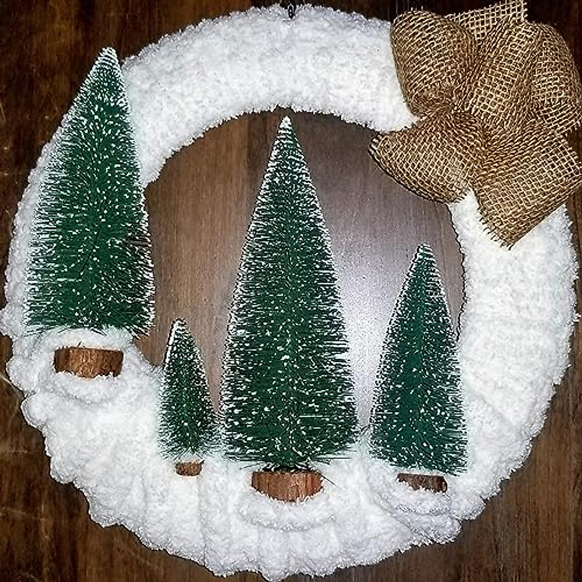 Small Christmas Tree - Christmas Table Decorations, Fake Flocked Xmas Tree Decor Mini Tinsel Christmas Tree for Kitchen Mantel Office Bedroom Window Table Top