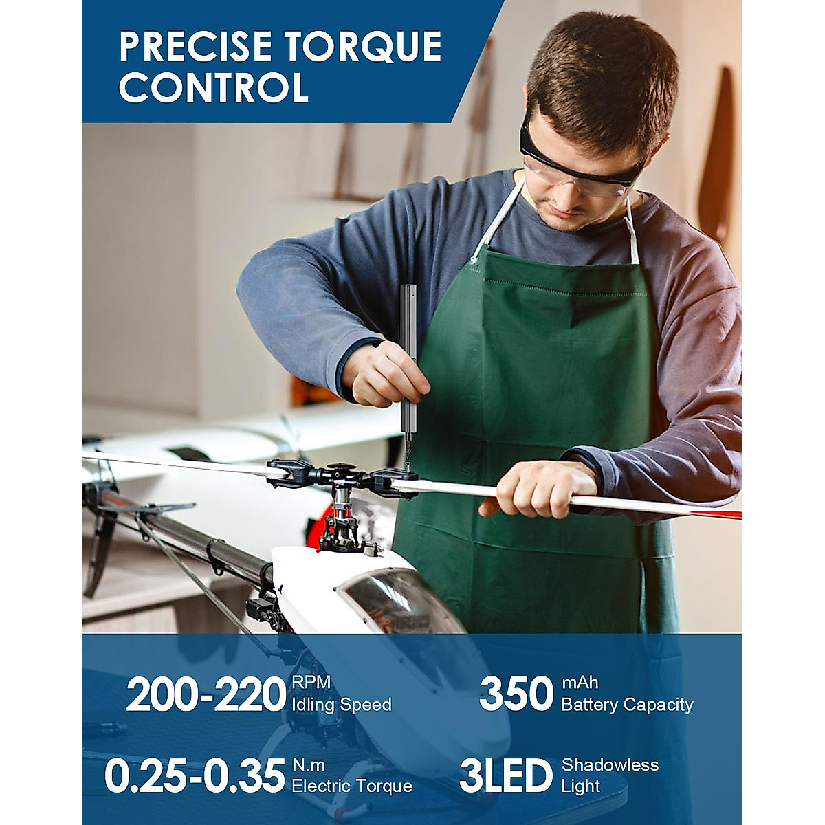 Vastar Mini Electric Screwdriver, 42 in 1 Cordless Precision Screwdriver Set with 34 Magnetic Precision Bits, Rechargeable Portable Repair Tool Kit with LED Lights for Phones Laptops Glasses Camera