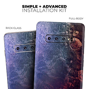DesignSkinz Abstract Fire & Ice V8 Protective Vinyl Decal Wrap Skin Cover Compatible with The Samsung Galaxy S20 (Screen Trim & Back Glass Skin)