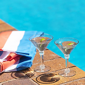 NDSWKR 60 Pcs Disposable Martini Glasses, 5 Oz Tall Martini Plastic Cups, Unbreakable Appetizer Dessert Cups for Wine, Champagne, Margarita, Ice Cream, Parfait, Party, Wedding, Birthday, Bar