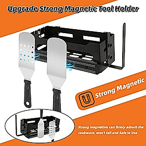 Griddle Caddy for Blackstone 28"/36" Griddles, Grill Accessories Space Saving, Stainless Steel Grill Caddy BBQ Accessories Organizer Storage with Magnetic Tool Holder & Paper Towel Holder