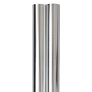 JAM PAPER Gift Wrap - Metallic Wrapping Paper - 50 Sq Ft - Silver Foil - 2 Rolls/Pack