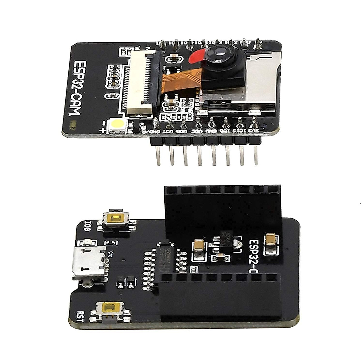 Aideepen ESP32-CAM-MB W- BT Board Micro USB to Serial Port CH-340G with 8DBI High Gain Dual-Band Antenna + 20cm IPEX to RP-SMA Cable