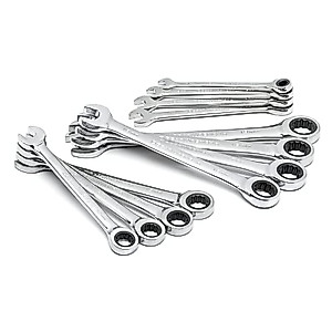 GEARWRENCH 12 Pc. 12 Pt. Ratcheting Combination Wrench Set, Metric - 9412