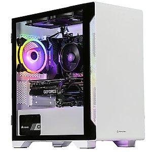 Velztorm Nix Custom Built Gaming Desktop PC Snow White (AMD Ryzen 5 5600X 6-Core, 16GB RAM, 1TB PCIe SSD + 1TB HDD (3.5), GeForce RTX 3070, 1xUSB 3.2, 3xUSB 3.0, 1xHDMI, Win 10 Home)
