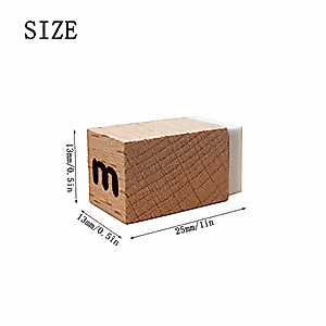 30 pcs Wooden Rubber Stamps, Alphabet Stamps for Crafts, Symbol & Letter Stamps for Gift Card Making