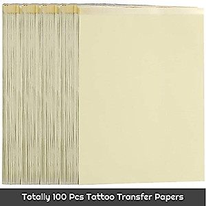 Tattoo Transfer Paper, Cridoz 100 Sheets Tattoo Stencil Transfer Paper for Tattooing