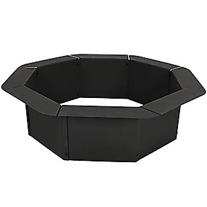 Sunnydaze 2.2mm Thick Steel Above-/In-Ground Octagon Fire Pit Insert - 38 Inches W