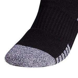 adidas 5-Star Team Cushioned Crew Socks (1-Pair), Black/White, Large