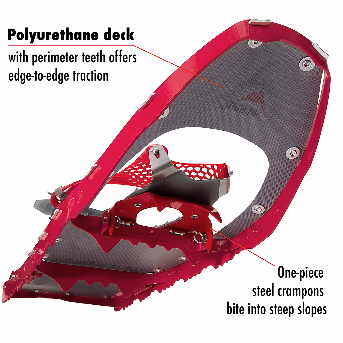 MSR Lightning Ascent Women's Backcountry & Mountaineering Snowshoes with Paragon Bindings, 22 Inch Pair, Gunmetal