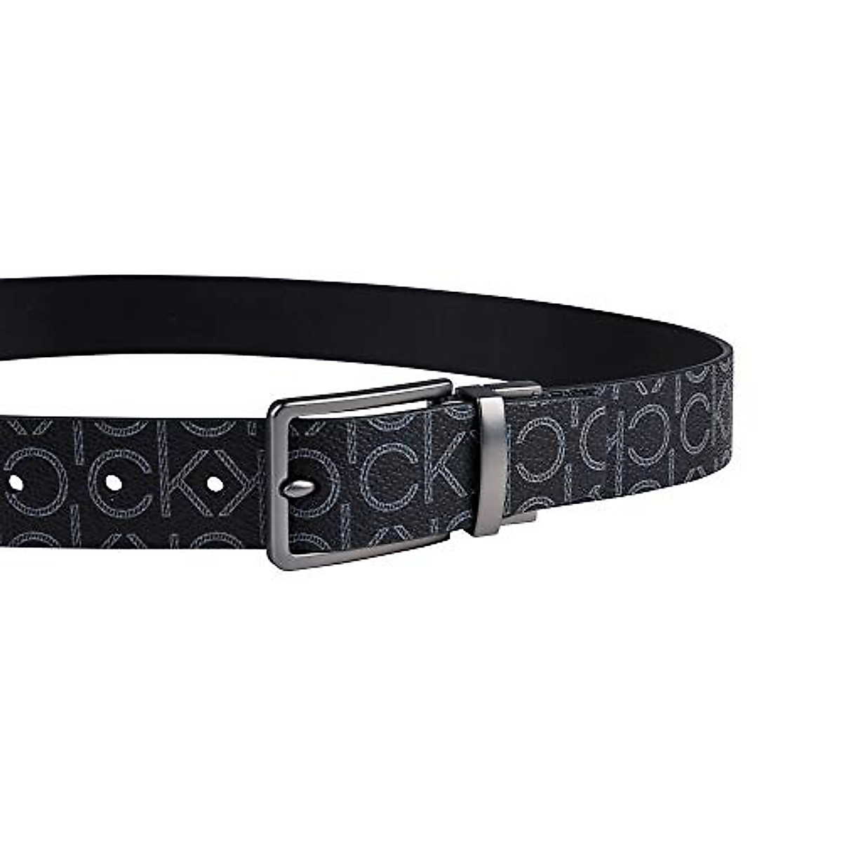 Calvin Klein Men's Reversible Belt, Black/Black, Medium (34-36)