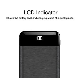 Energizer New Power Bank with LCD Indicator｜ 10000mAh Capacity Lithium Polymer｜ 2.1A High-Speed Charging｜ Dual Outputs｜Compatible with iPhone, Samsung, Tablet, and More.｜UE10058